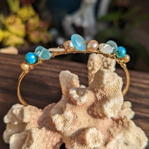 Sea Glass Arm Cuff ~ Mermaid Armband ~ Choose Your Color WIRE & SIZE - Etsy