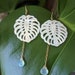 Monstera Shell Chain Dangle Earrings - Etsy