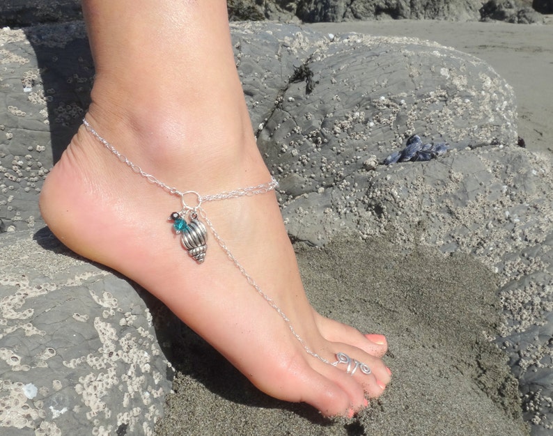 Seashell Anklet - Conch Shell Anklet, Customizable - Available in Gold ...