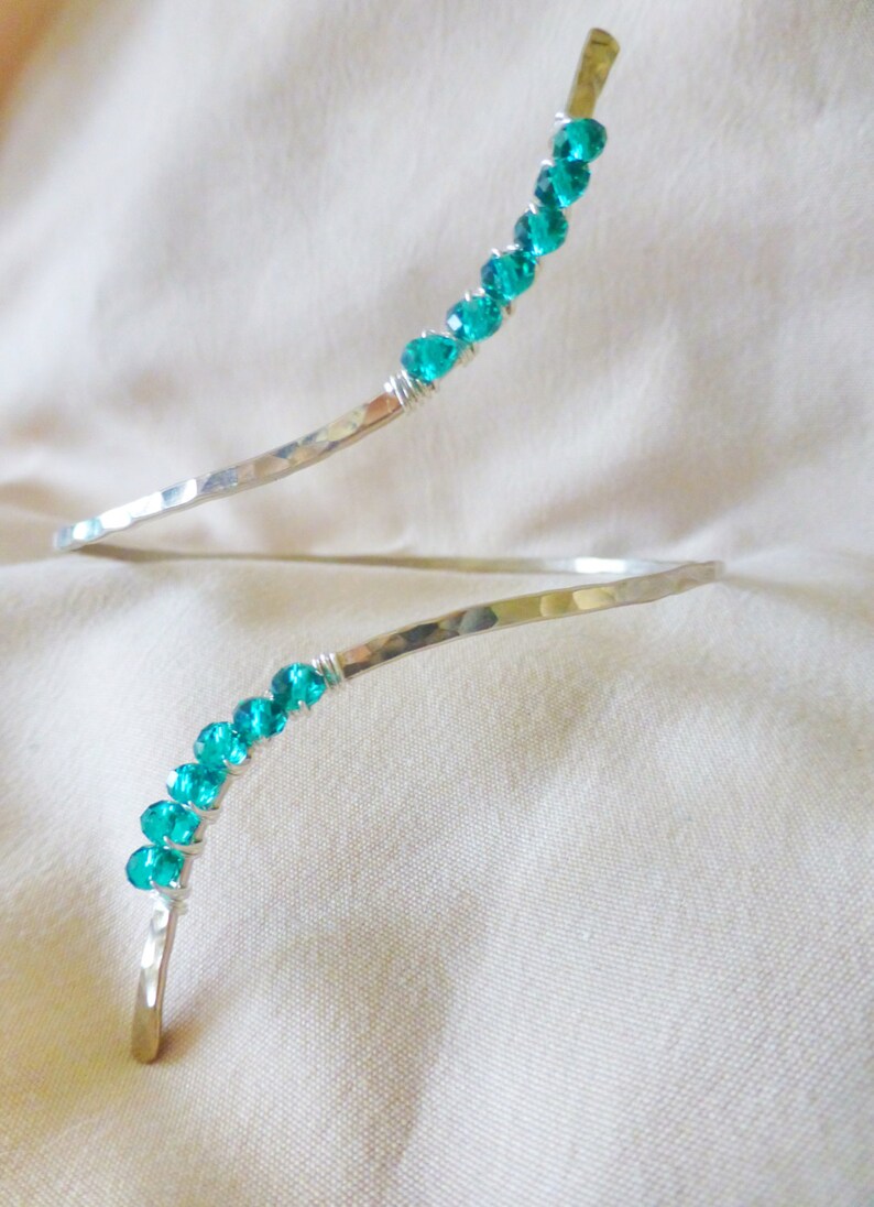 Upper Arm Cuff Custom Color Wire and Beads - Etsy