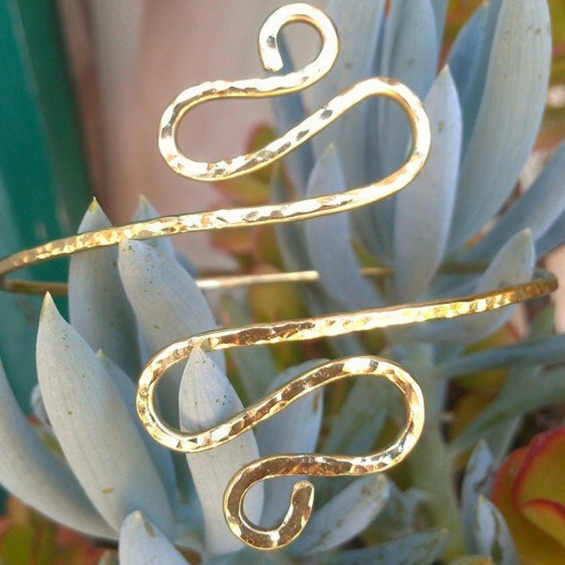 Gold Arm Cuff - Etsy