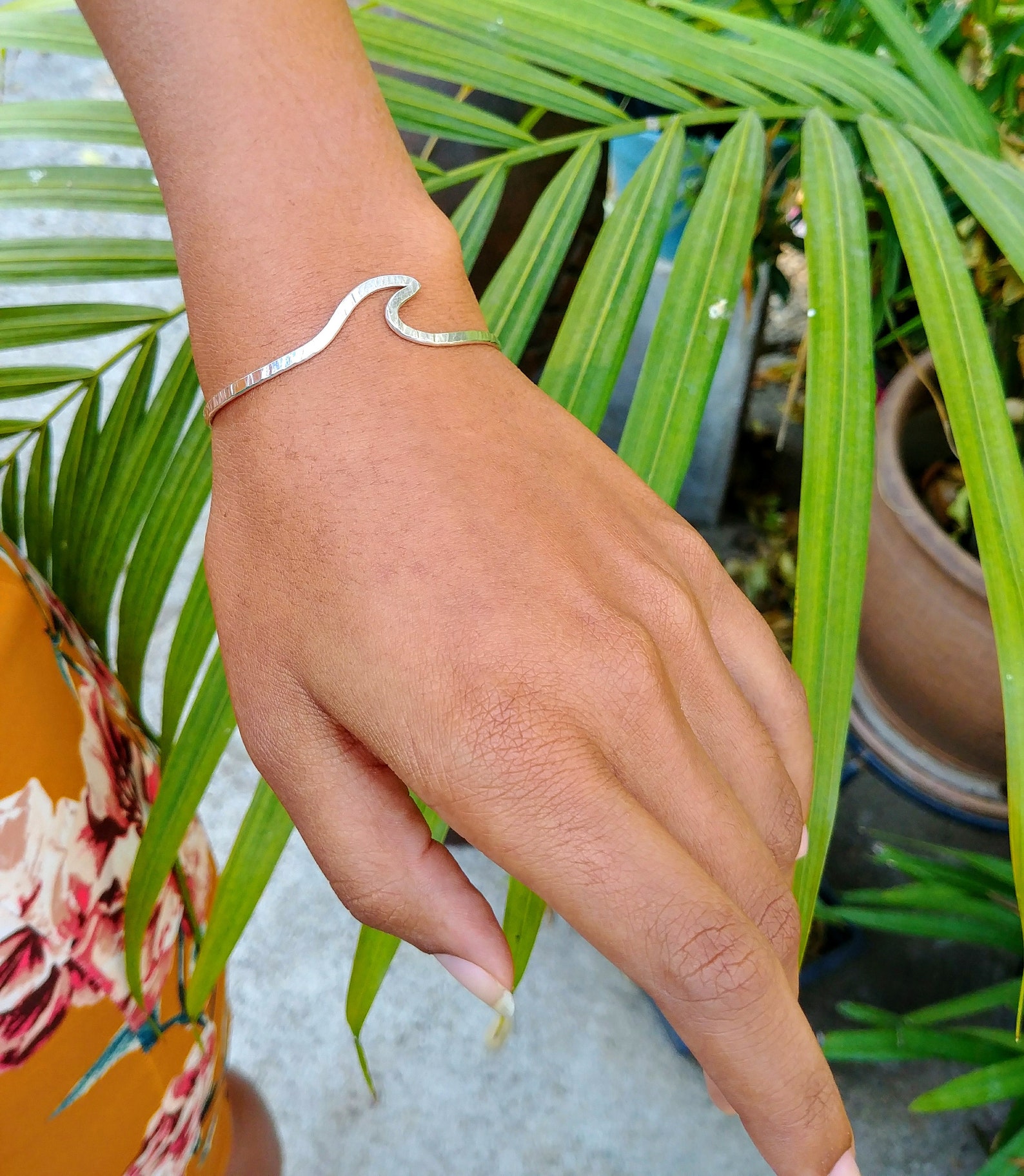 Ocean Wave Bracelet Sterling Silver 14k Gold Filled or Rose - Etsy