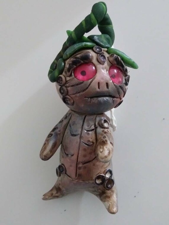 Mandrake creature Fantasy Miniature Art root or pumpkin | Etsy