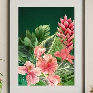 Tropical Digital Print, Jungle Digital Print, Digital Print, Home Decor ...