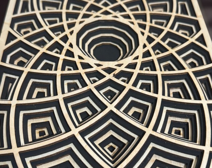 Digital File Layered Mandala Op Art Decorative Geometric Multilayer ...