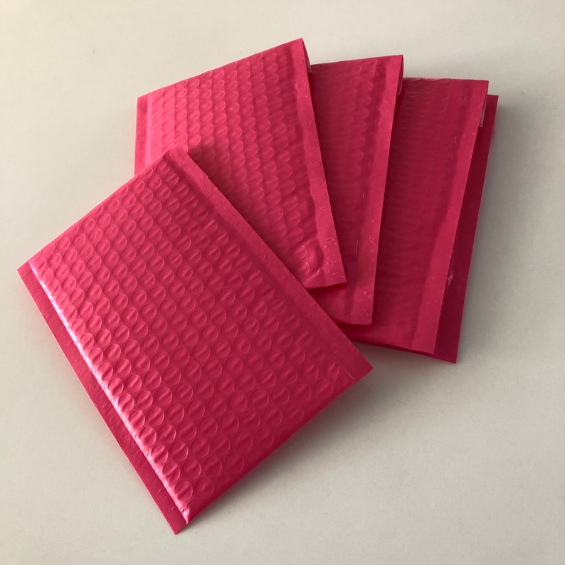 10 Hot Pink/fuschia Bubble Mailer 6x9, Padded Cushioned Envelope ...