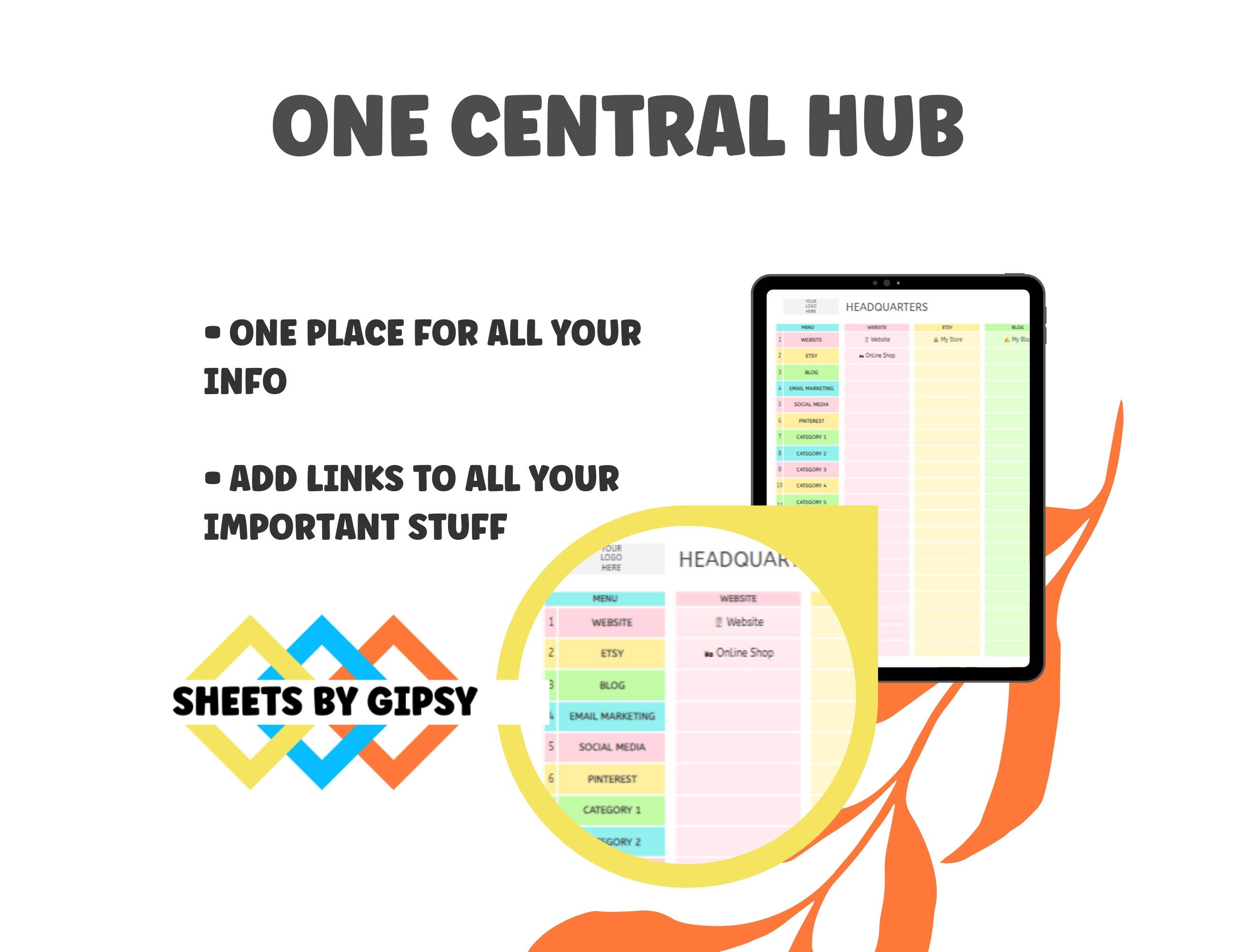 Onboarding Hub, All-in-one Business Dashboard Google Sheet, Google ...