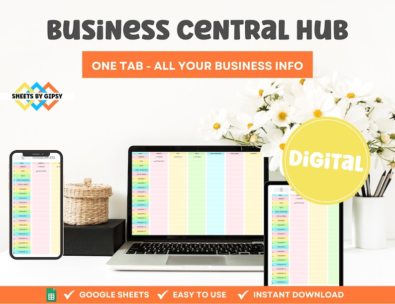 Onboarding Hub, All-in-one Business Dashboard Google Sheet, Google ...