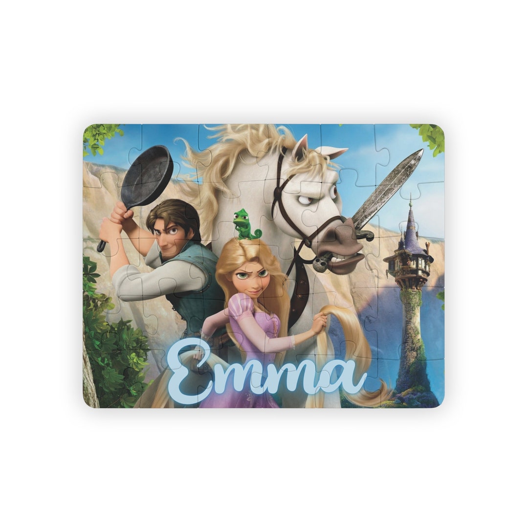 Tangled Rapunzel Jigsaw Puzzle With Name , 30-pieces - Etsy
