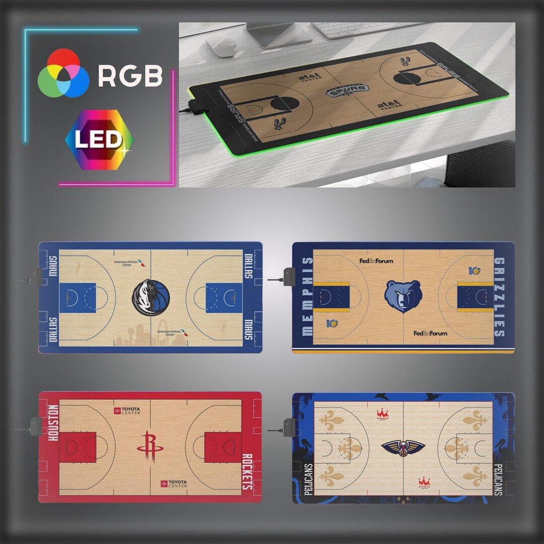 Southwest NBA Division Led Gaming Mouse Pad| Dallas Mavericks, Houston ...