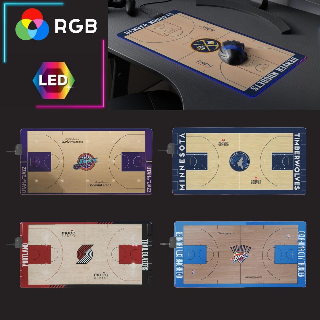Northwest NBA Division Led Gaming Mouse Pad Denver Nuggets, Minnesota ...