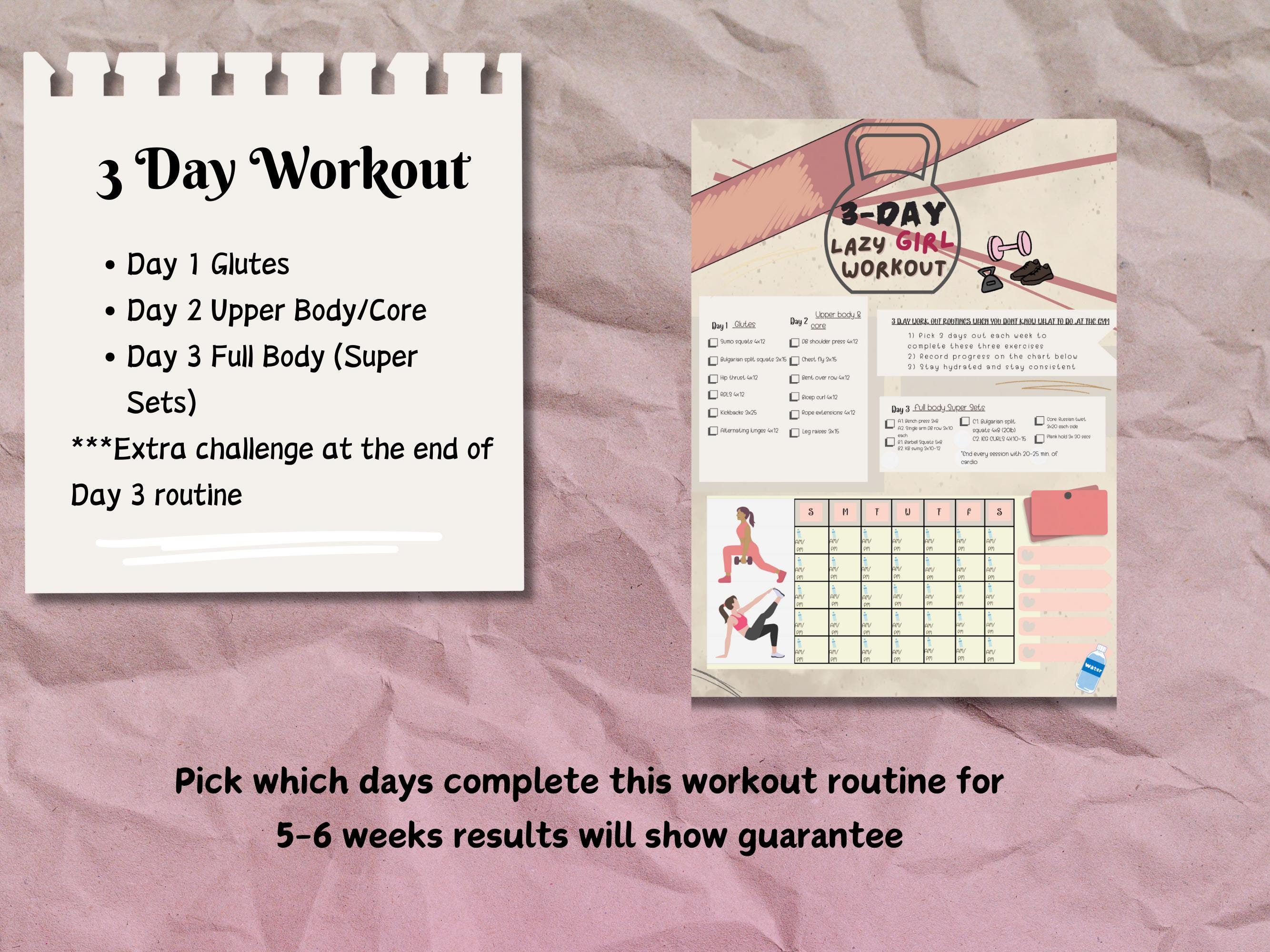 Lazy, Girl, Workouts, Exercise, Printables, Training, Health, Fitness ...