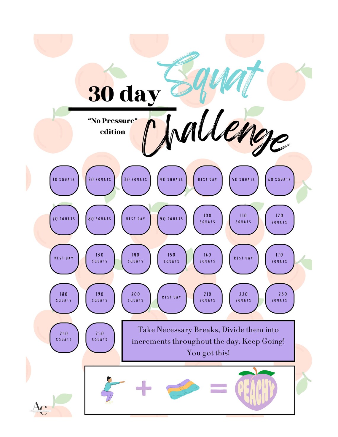 30 Day Challenge, Booty Challenge, Glute Challenge, Squat Challenge ...