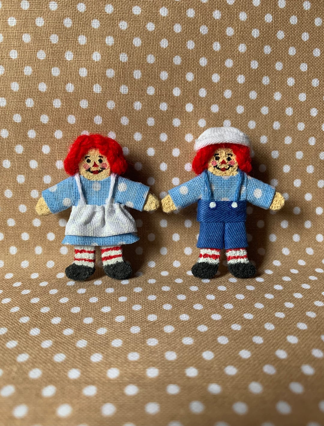 1:12 Scale Miniature Raggedy Ann and Andy Dolls - Etsy