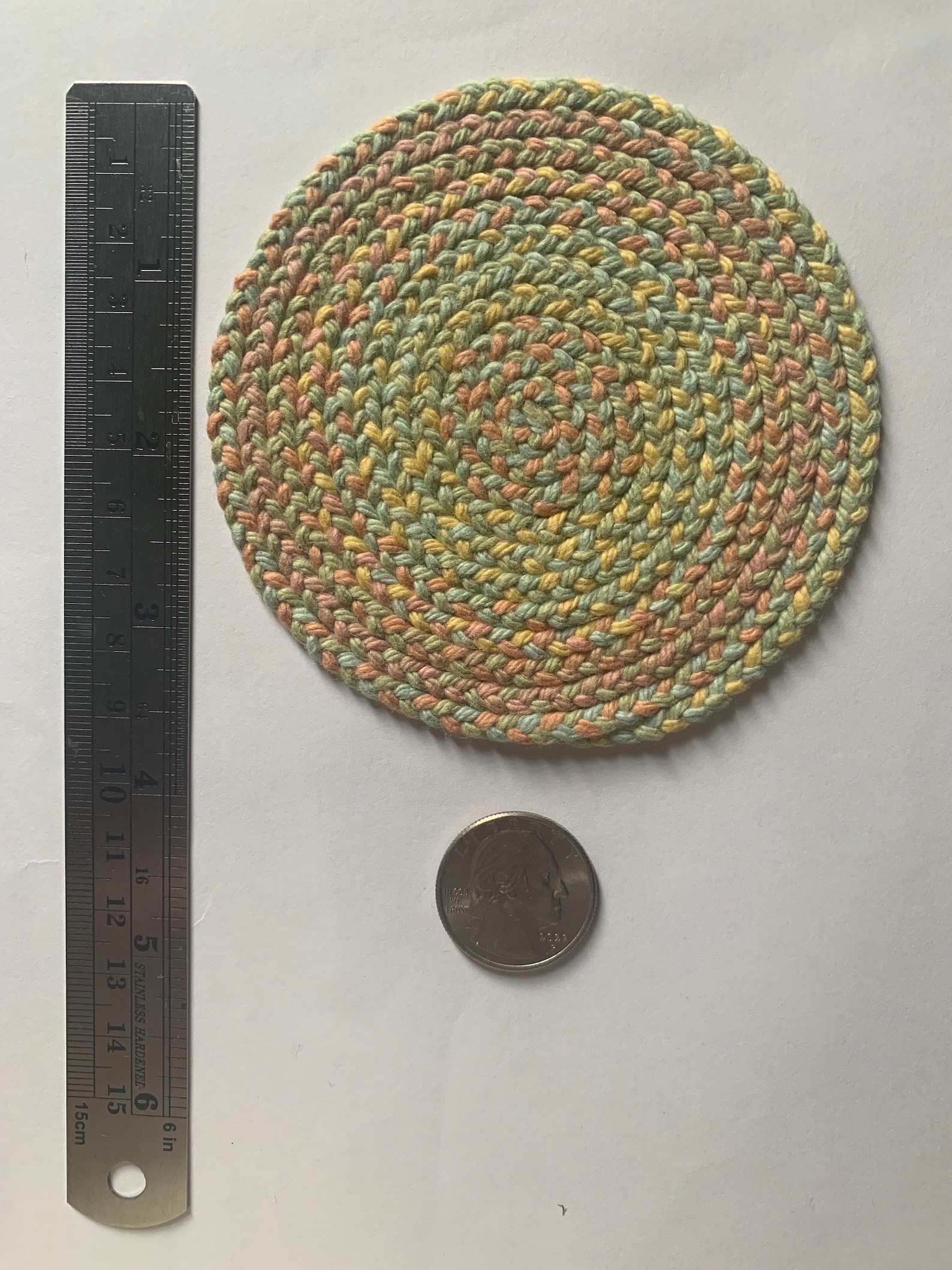 1:12 Scale Miniature Round Pastel Braided Rug - Etsy