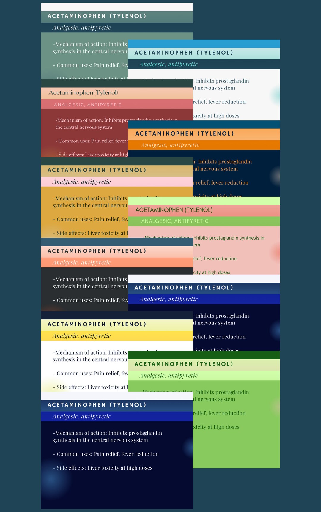 Pharmacology Medication Cards - Etsy