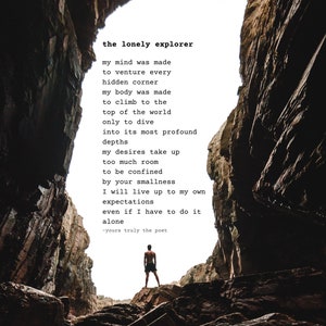 Explorer Motivational Travel Poem Print Wall Poster Decor Ready to ...