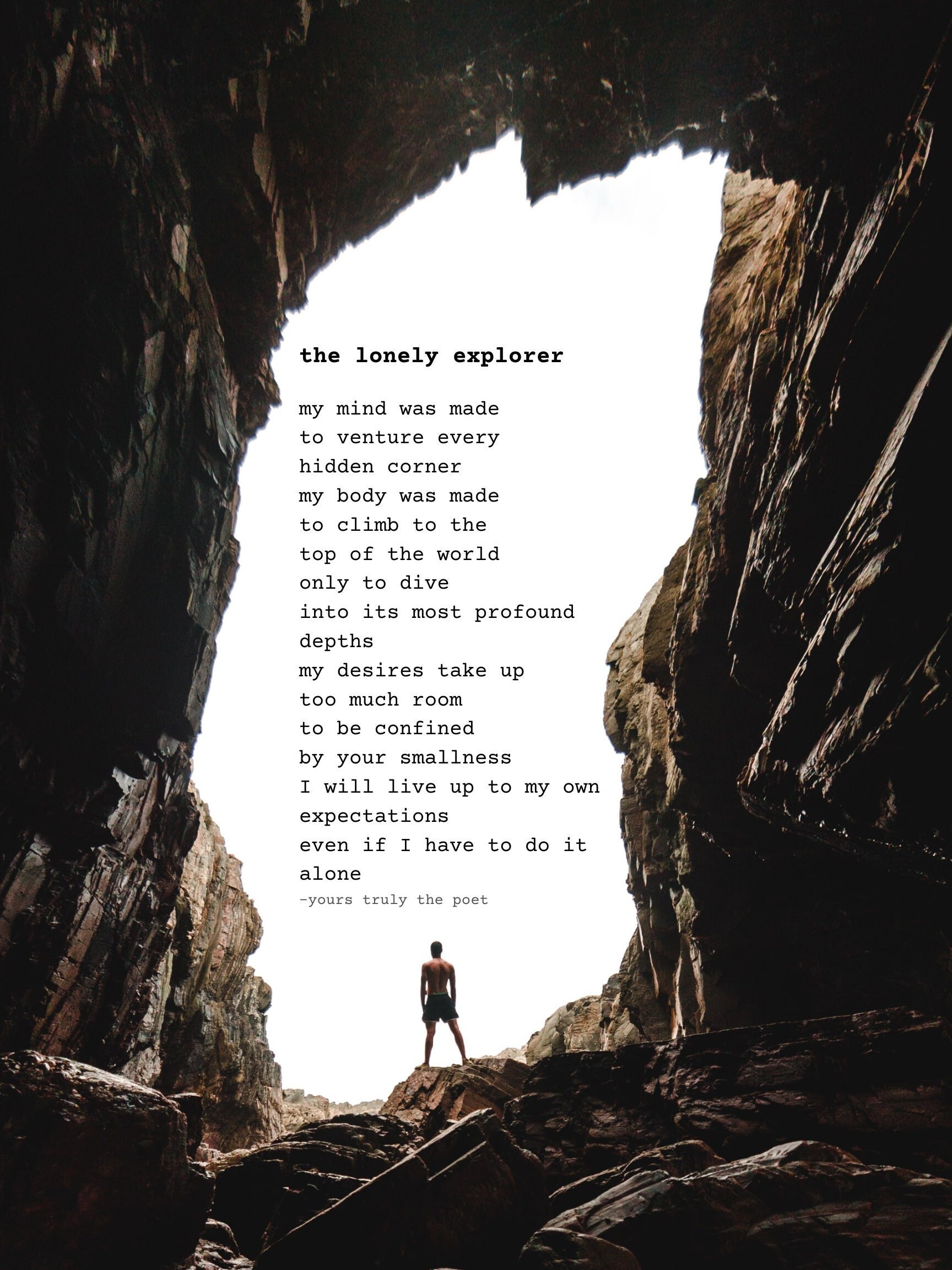 Explorer Motivational Travel Poem Print Wall Poster Decor- Ready to ...