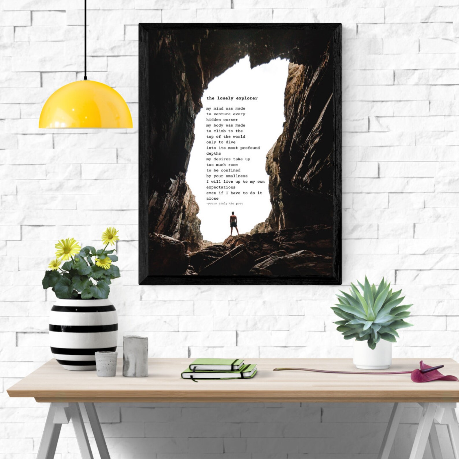 Explorer Motivational Travel Poem Print Wall Poster Decor Ready to ...