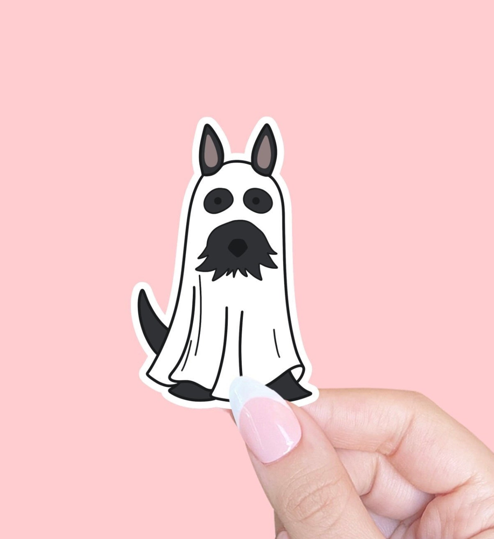 Ghost Dog Sticker, Cute Ghost Sticker, Scottish Terrier Sticker ...