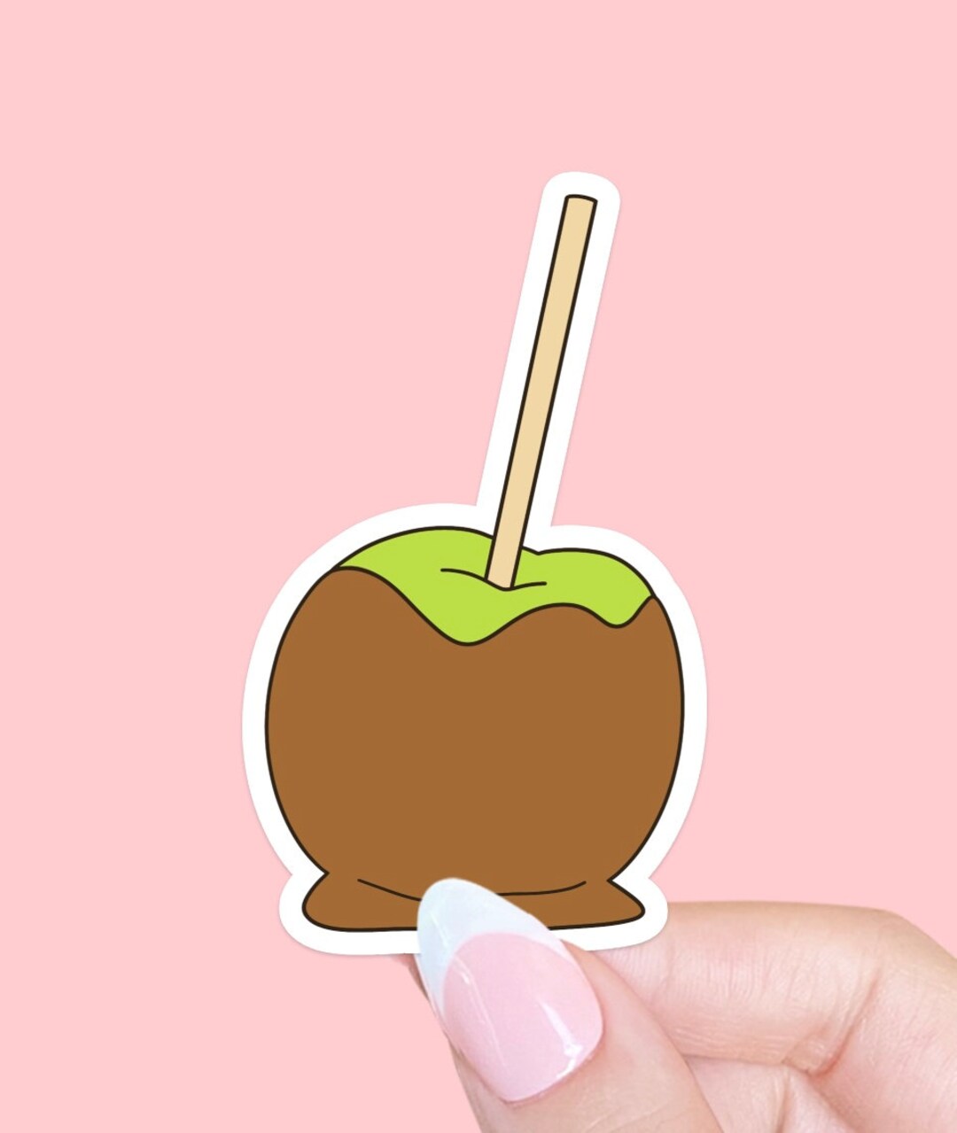 Caramel Apple Sticker, Halloween Candy Stickers, Sweet Treat Sticker ...