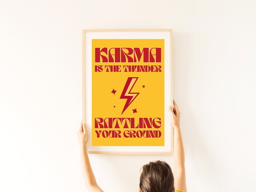 Karma is the Thunder Taylor Swift Print | Taylor Swift Print | Karma ...