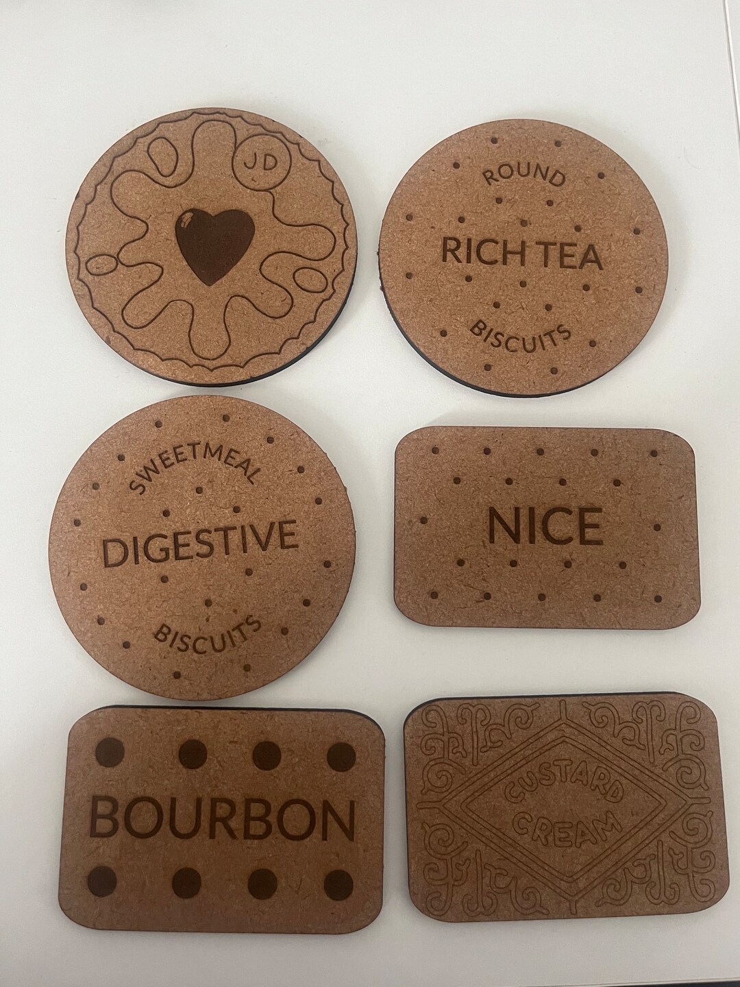 Biscuit Coasters - Home Decor - Novelty - Gift - Home - Etsy UK