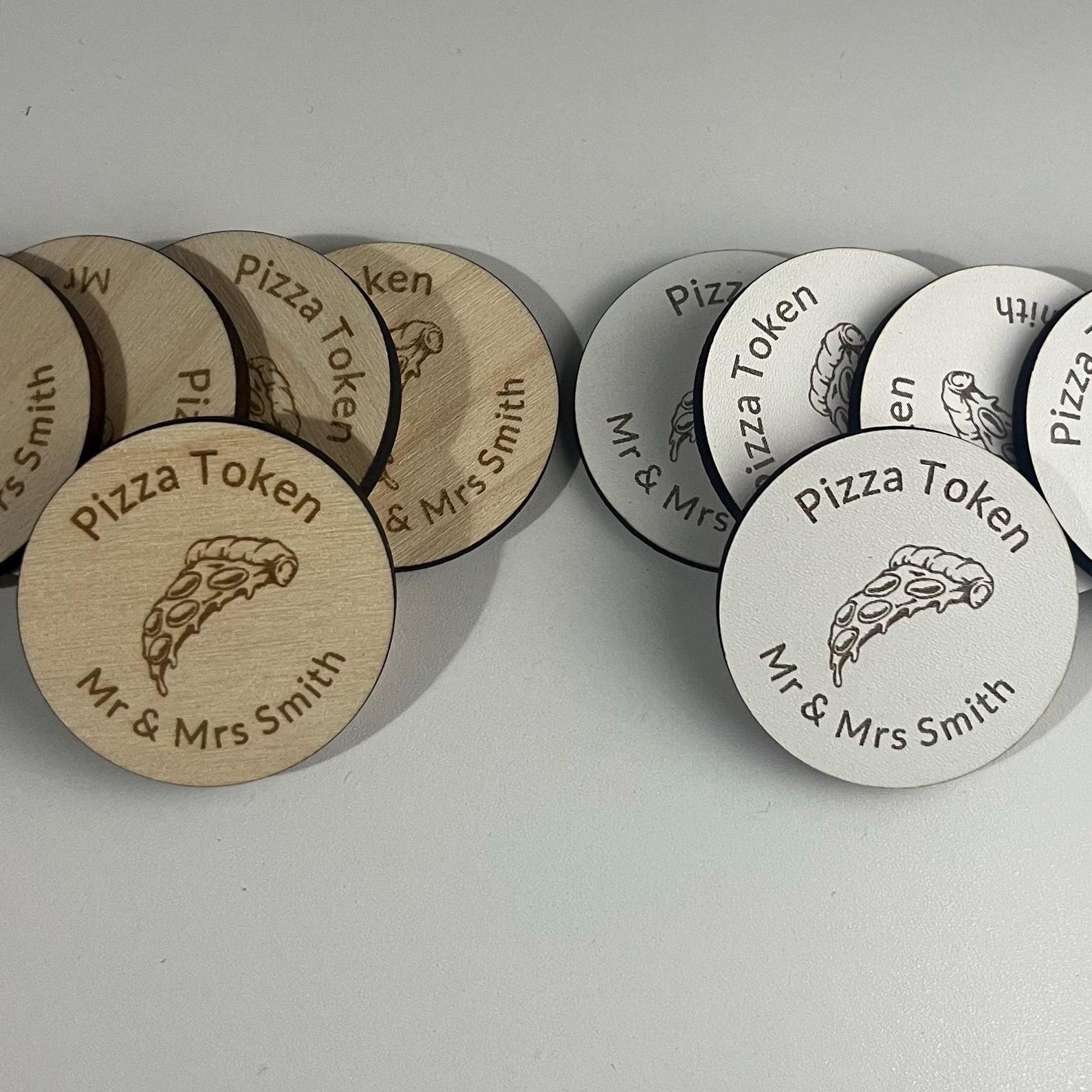 Pizza Tokens - Wedding Accessories - Wedding Favours - Wedding Decor ...