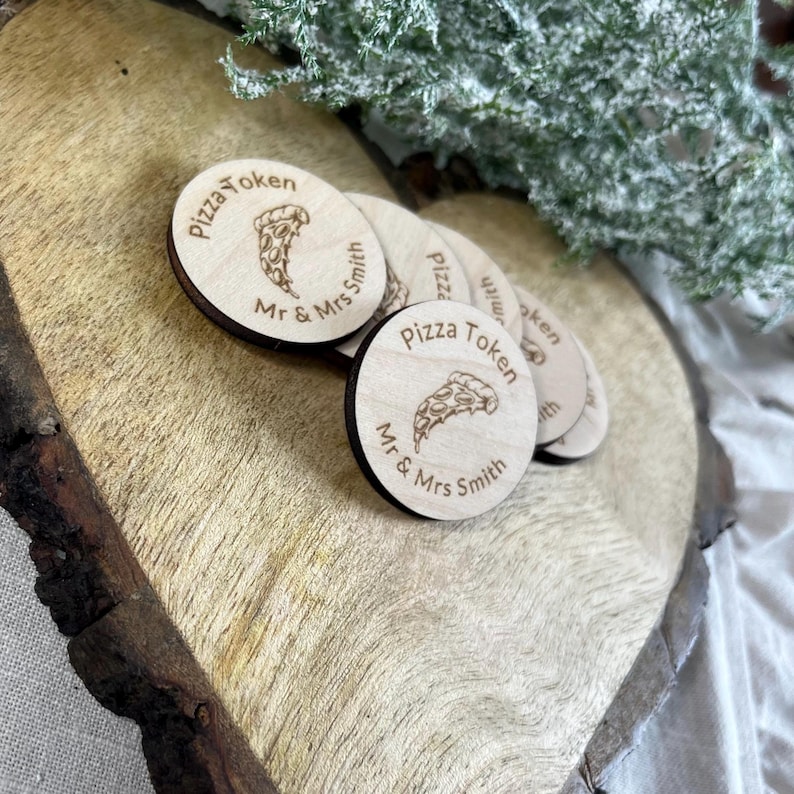 Pizza Tokens - Wedding Accessories - Wedding Favours - Wedding Decor ...