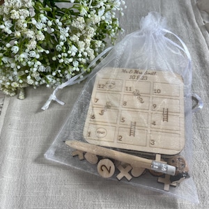 Wedding Favour Games - Tic Tac Toe, Snakes & Ladders, Wordsearch ...
