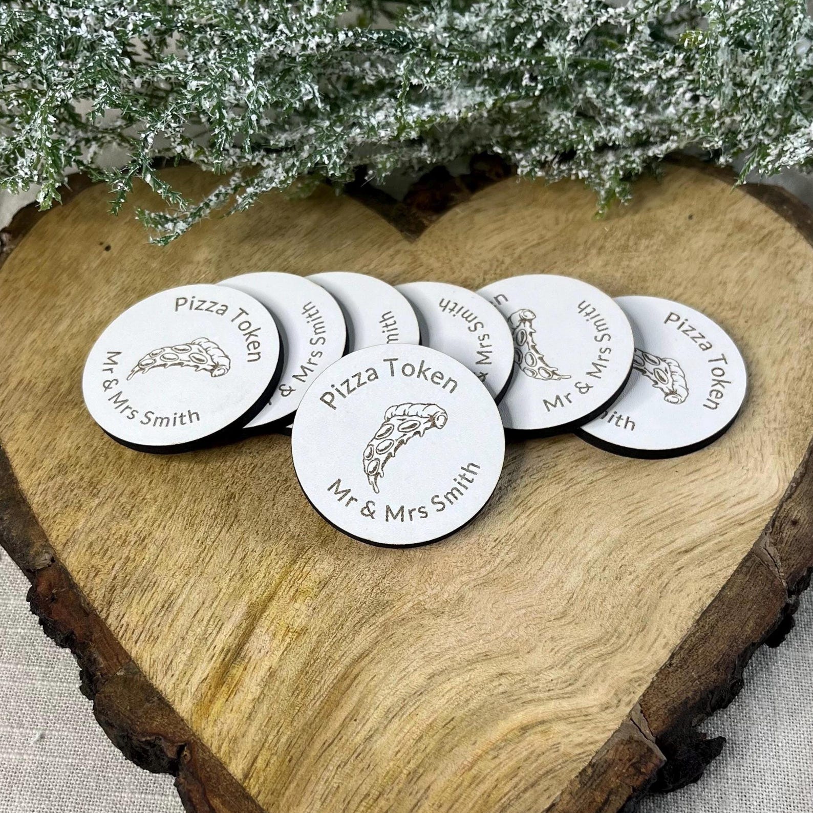 Pizza Tokens - Wedding Accessories - Wedding Favours - Wedding Decor ...