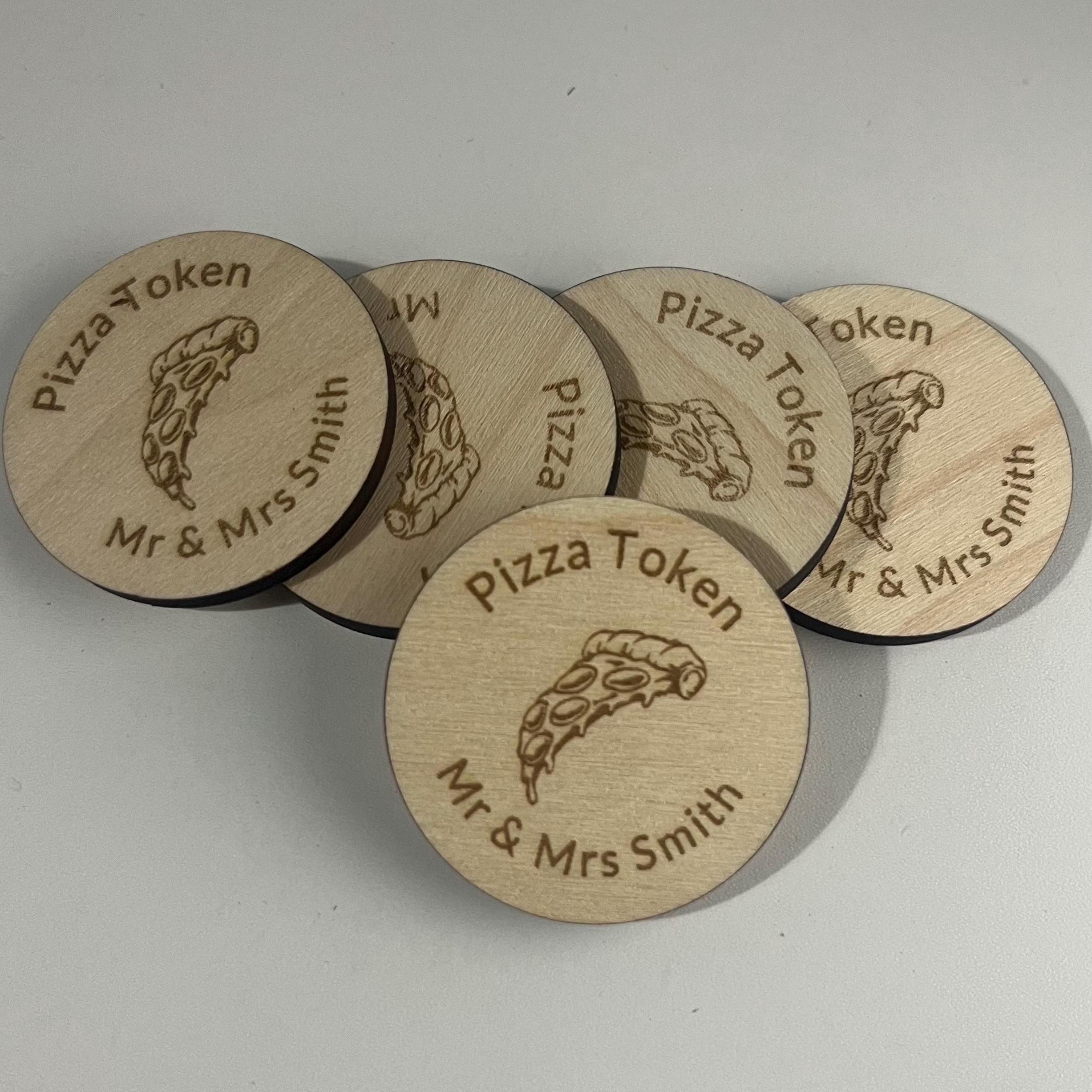 Pizza Tokens - Wedding Accessories - Wedding Favours - Wedding Decor ...