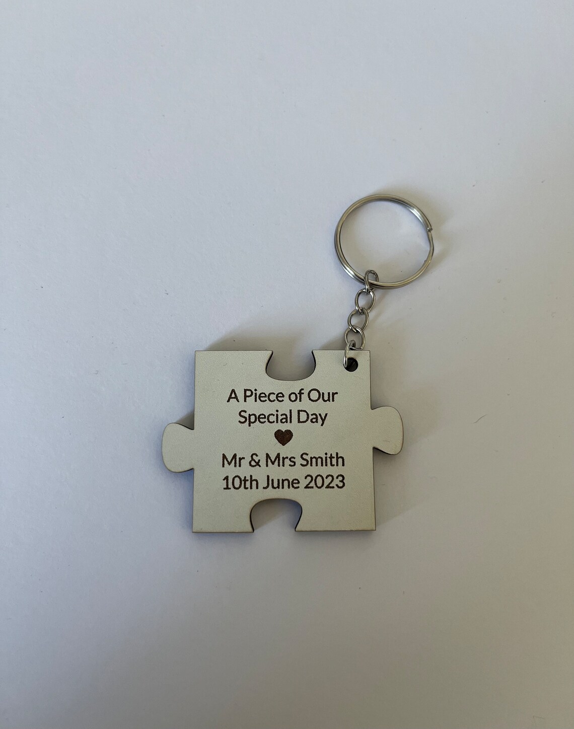 Wedding Favour Piece of Our Day Jigsaw Piece Token, Key Ring/key Chain ...
