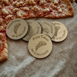 Pizza Tokens - Wedding Accessories - Wedding Favours - Wedding Decor ...