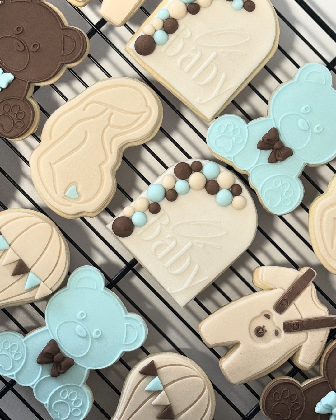 Fondant Cookies, Cookies, Baby Shower, Baby Party, Newborn Celebration ...