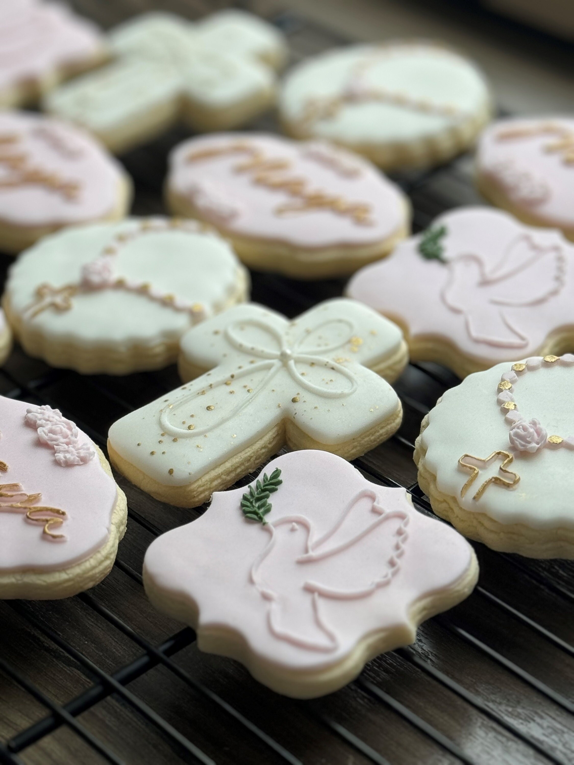 Fondant Cookies, Cookies, Baptism, Confirmation. Religious Cookies ...