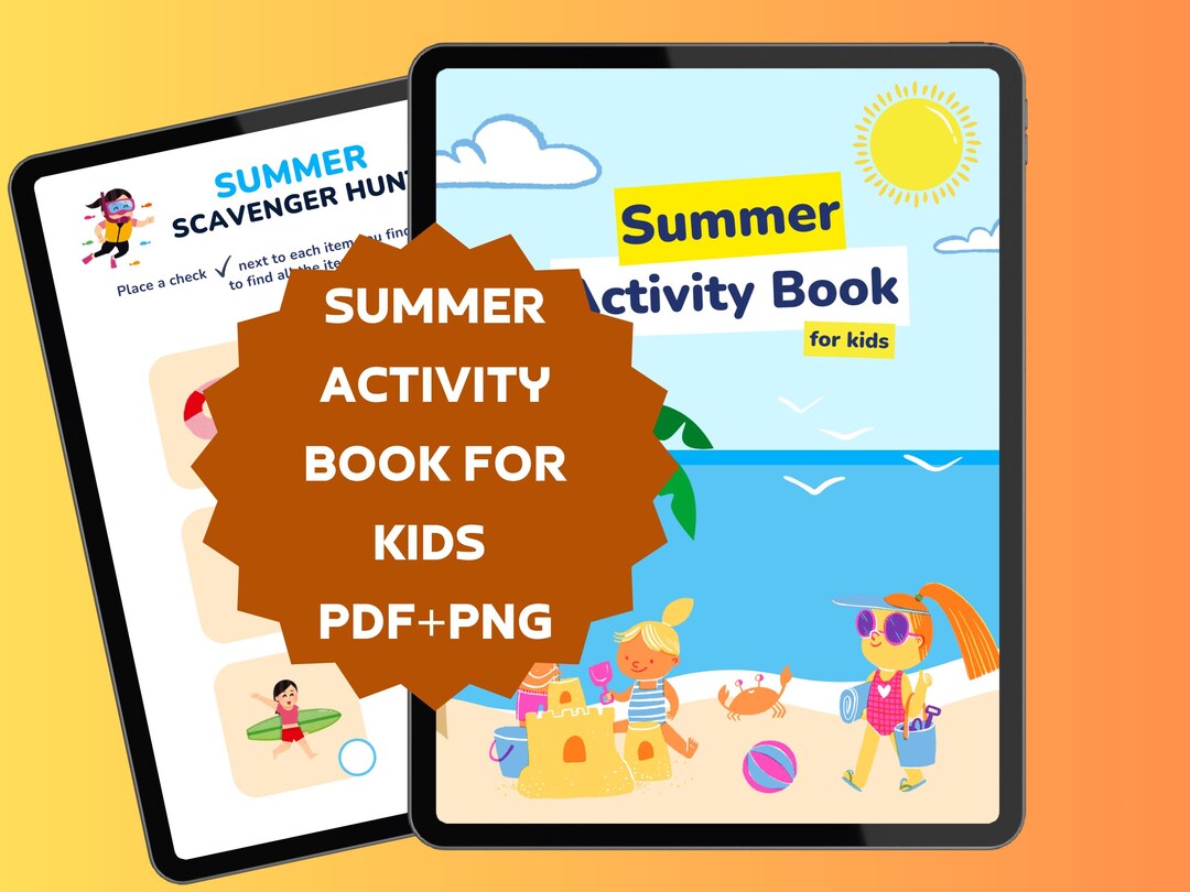 Summer Activity Book for Kids Ages 4-8 - Printable Games (PDF + PNG) - Etsy