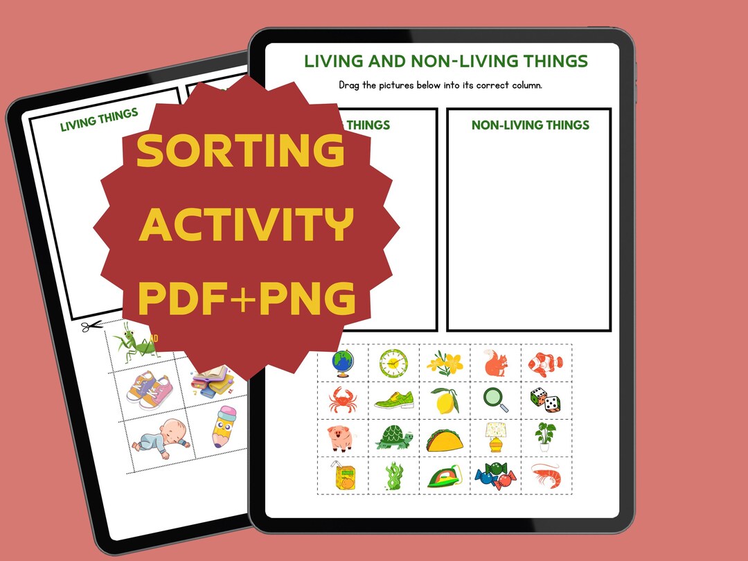 Living Vs Non-living Things Sort, Science Printable (PDF+PNG) - Etsy ...