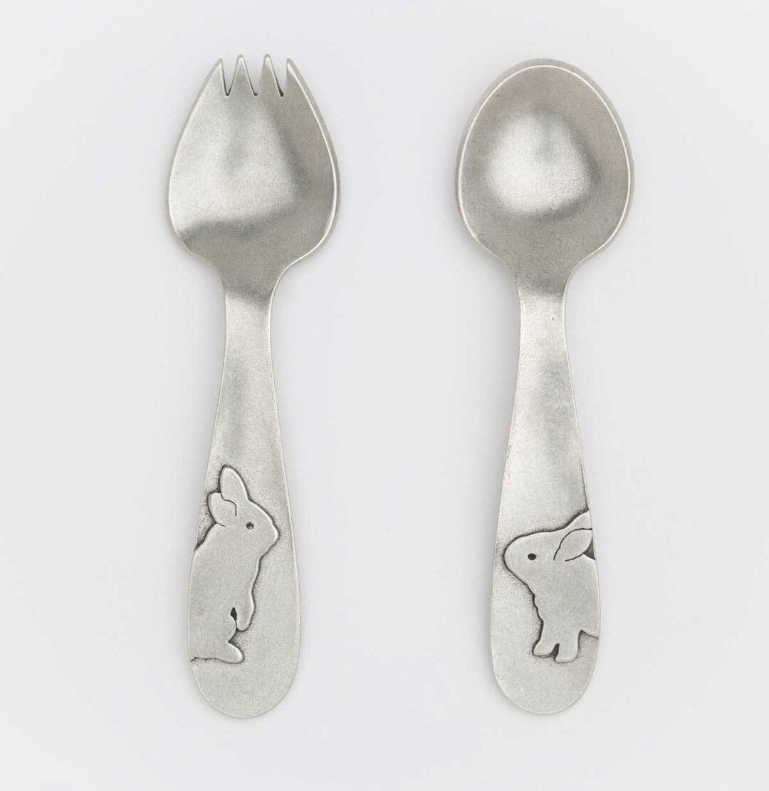 Beehive Baby Feeding Spoon Spork Bunny Rabbit Child Gender Neutral ...