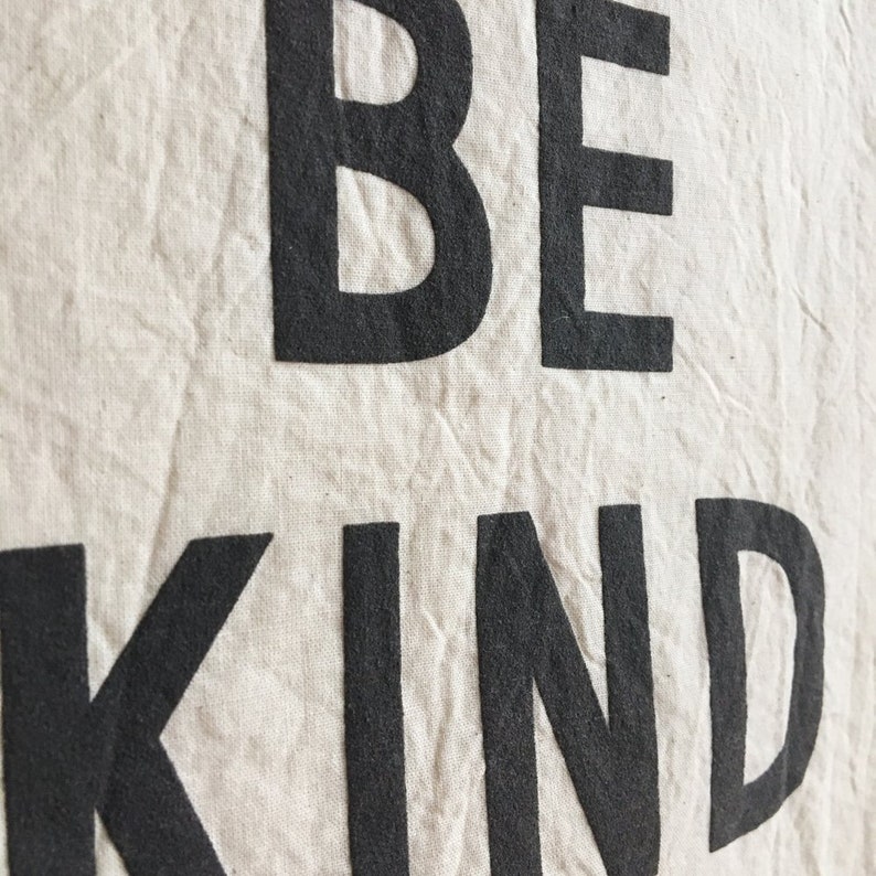 BE KIND Banner / Small Silkscreen Affirmation Banner Wall - Etsy