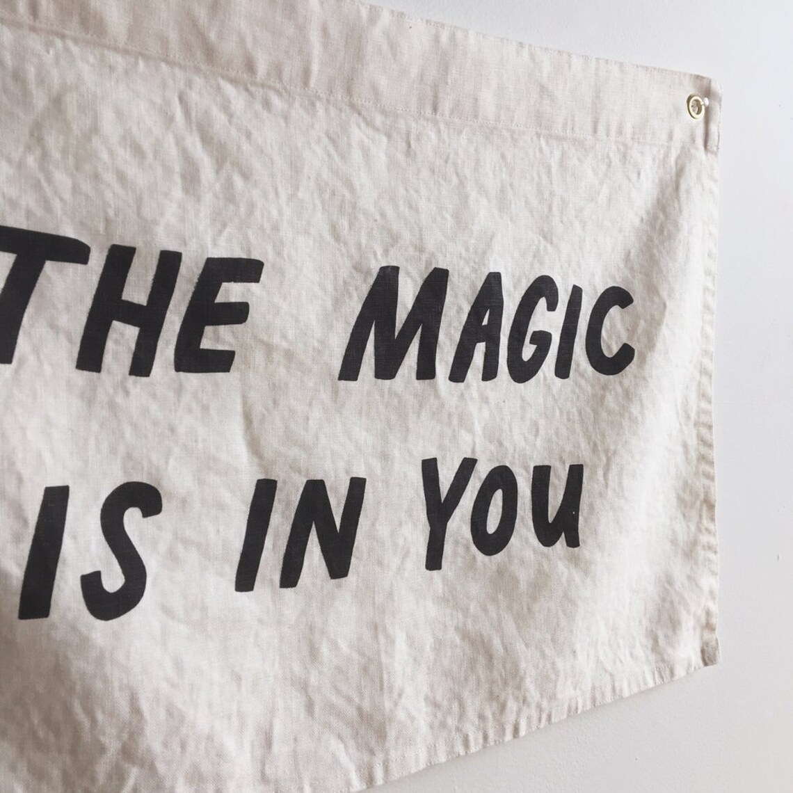 MAGIC Flag / Silkscreen Affirmation Wall Hanging Canvas Wall - Etsy
