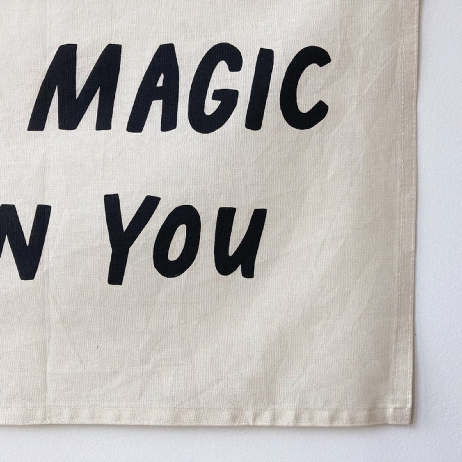 MAGIC Flag / Silkscreen Affirmation Wall Hanging Canvas Wall - Etsy
