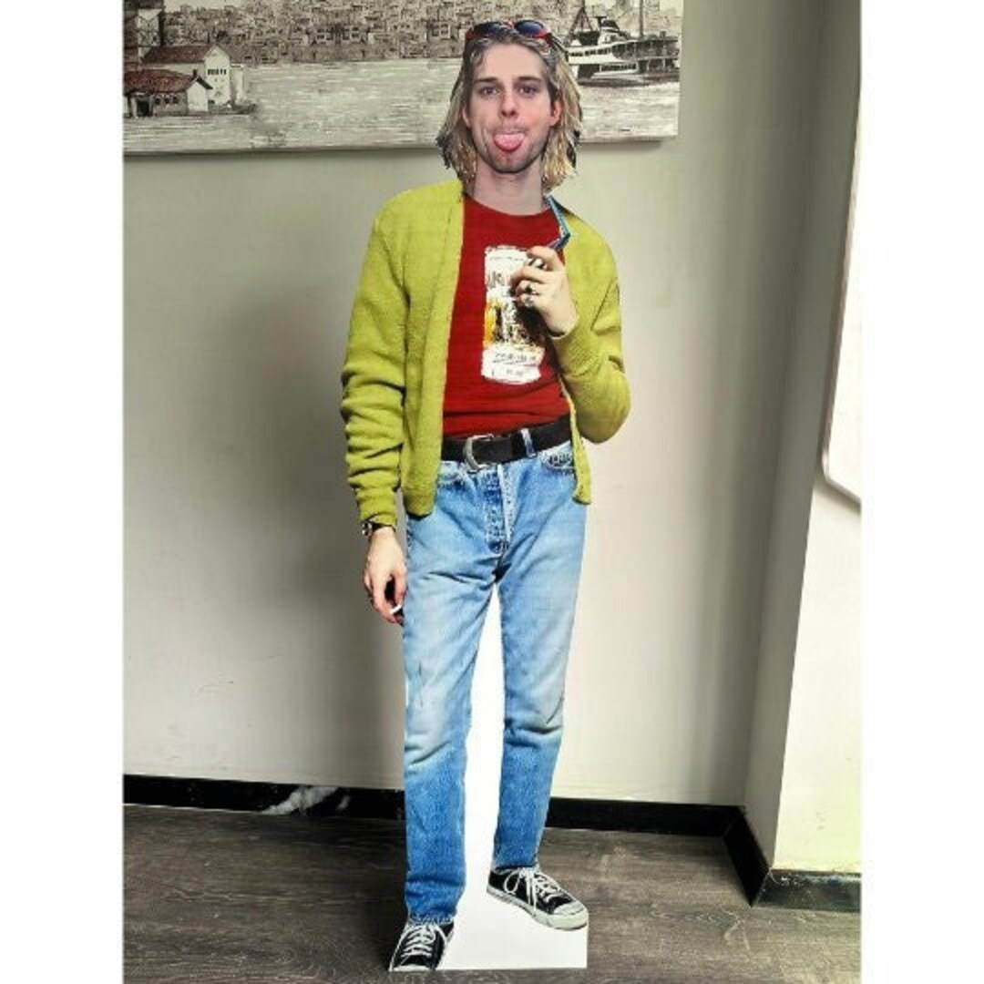 Kurt Cobain Cutout Plastic Model, Life Size Cutout Model, Celebrity ...