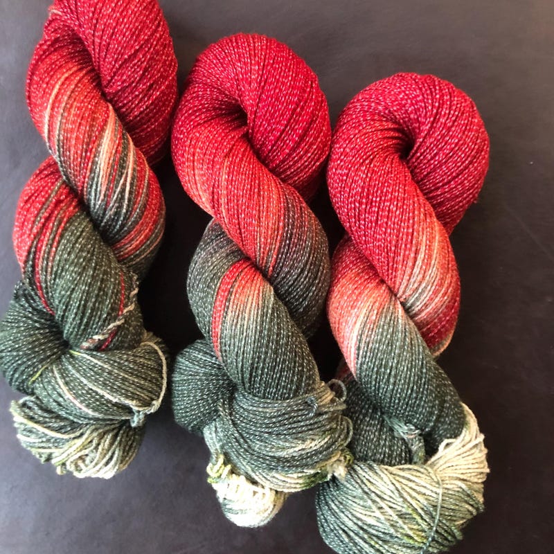 Christmas Sock Yarn - Etsy