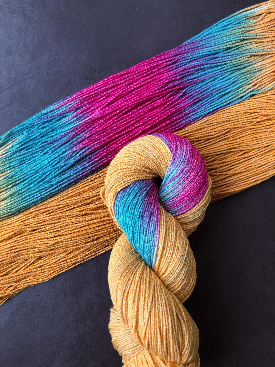 Hand-dyed Yarnplant Based Yarn With Built in Stretch Assigned Pooling ...