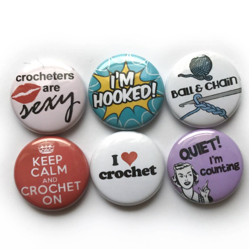 Crochet Buttons or Crochet Magnets Great Gift for Crocheters - Etsy