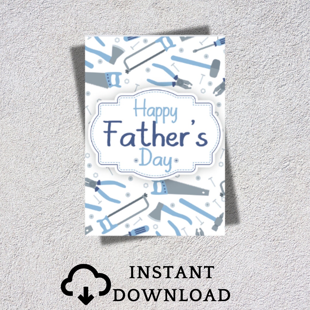 Fathers Day Card Fathers Day Card Printable Digital Happy Fathers Day ...
