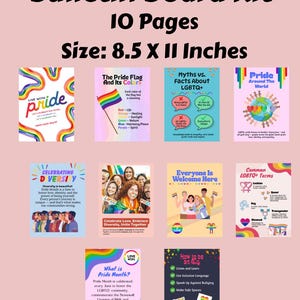 Pride Month Bulletin Board Kit LGBTQ Classroom Decor LGBT History Month ...