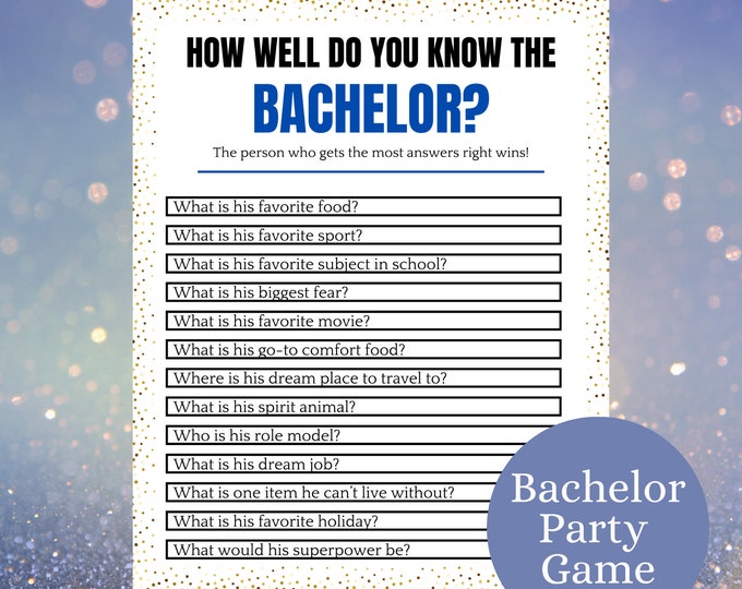 Bachelor Party Trivia Printable Quiz Game Digital Download - Etsy Canada