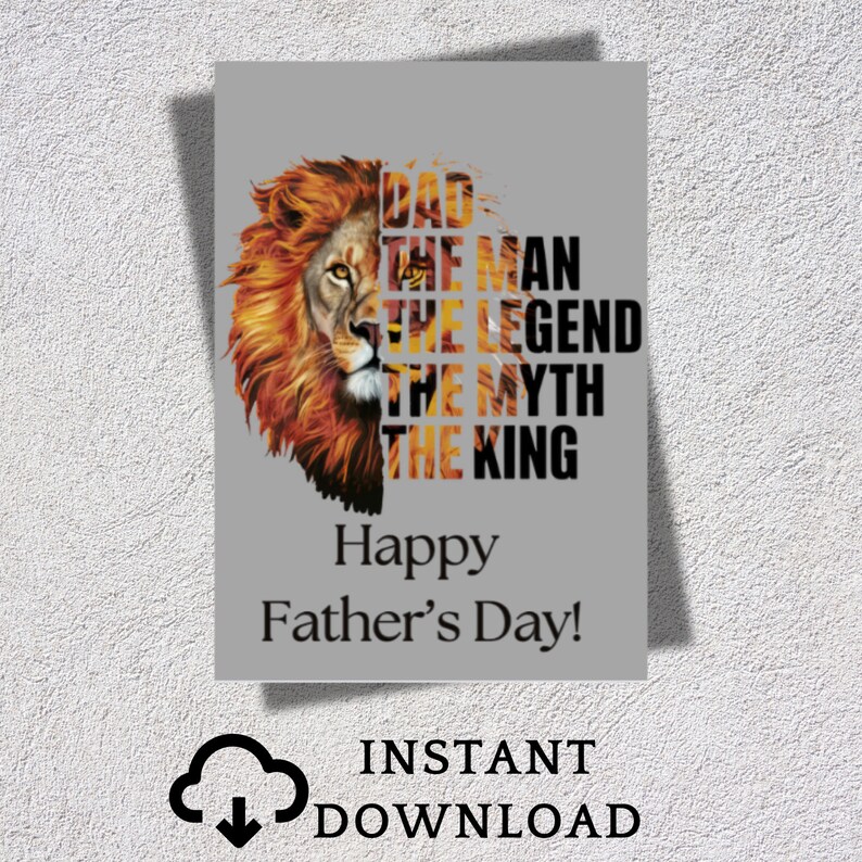 Fathers Day Card Printable Fathers Day Card Cute Happy Fathers Day Card ...